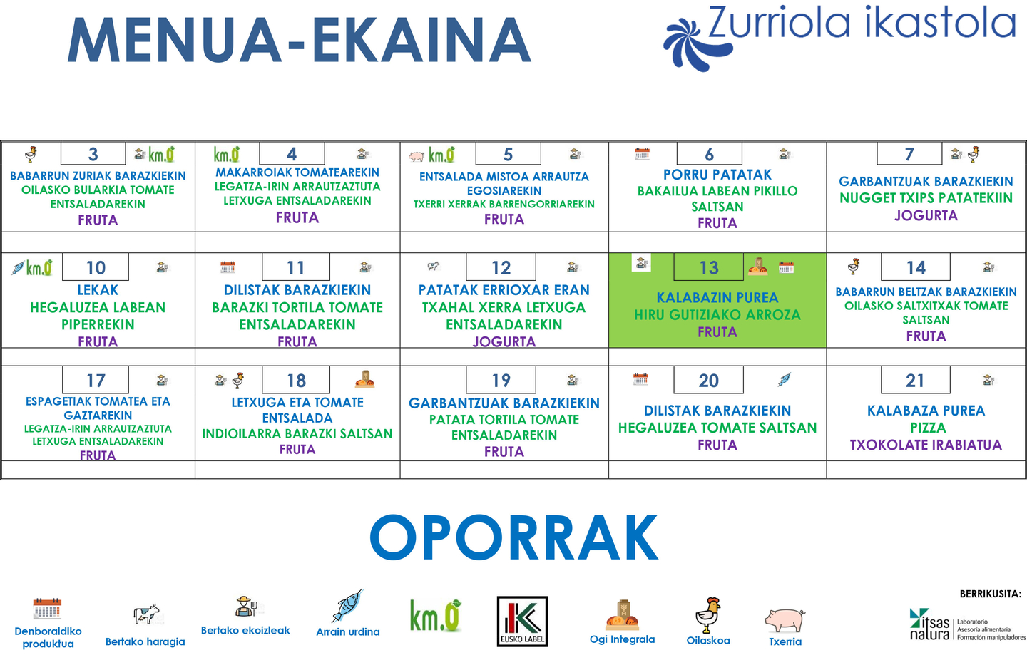 Comedor propio | Zurriola Ikastola